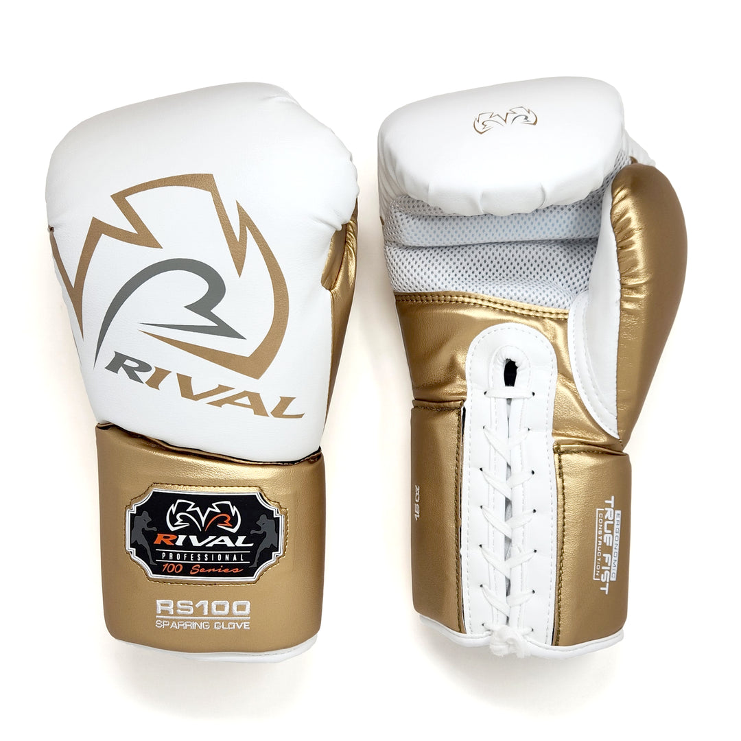 Guantes de boxeo Rival Rs100 blanco/oro – Capital MMA